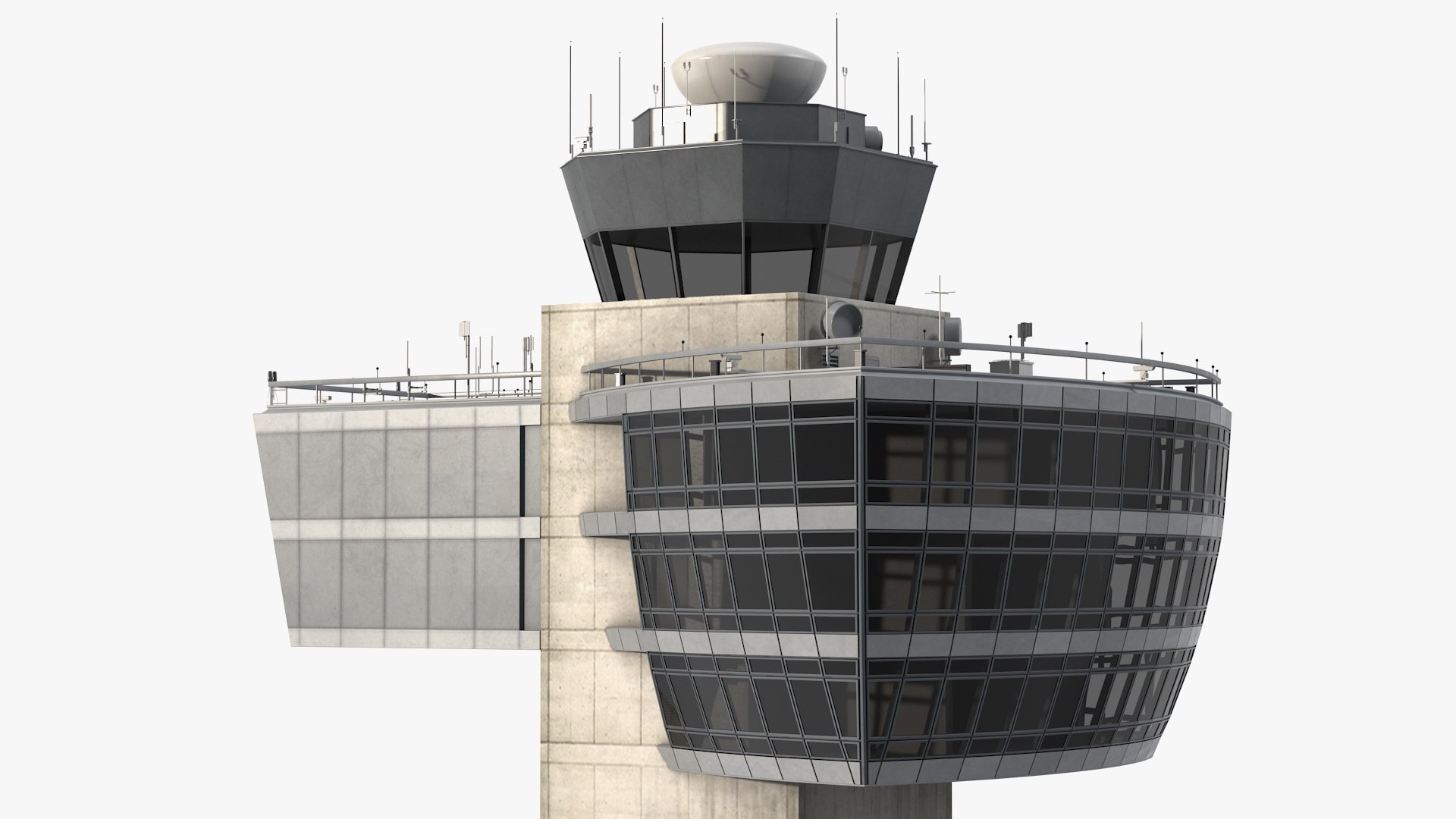 Air traffic control tower model - TurboSquid 1625094
