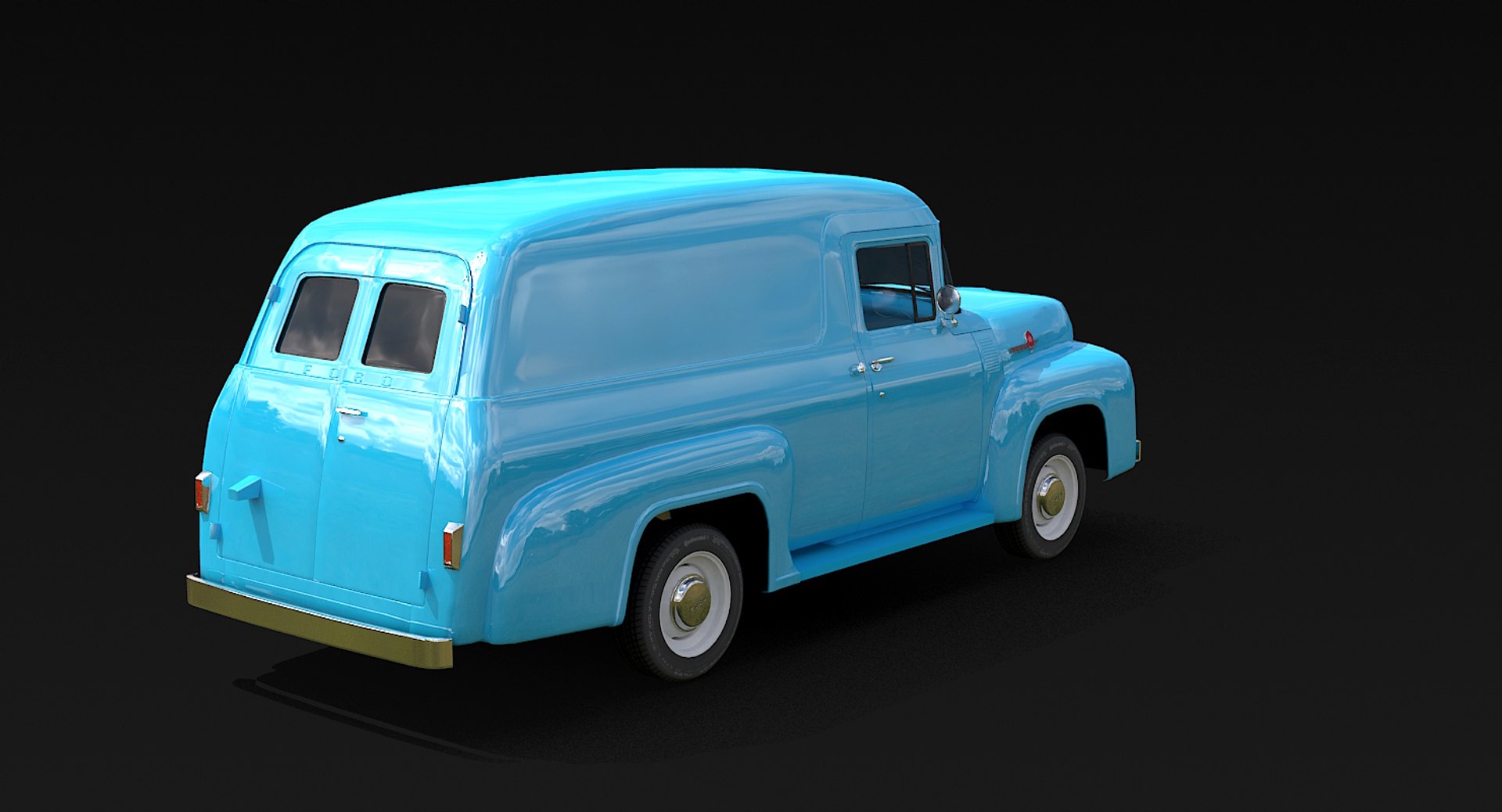 F-100 Panel Van Pbr 3D Model - TurboSquid 1170408