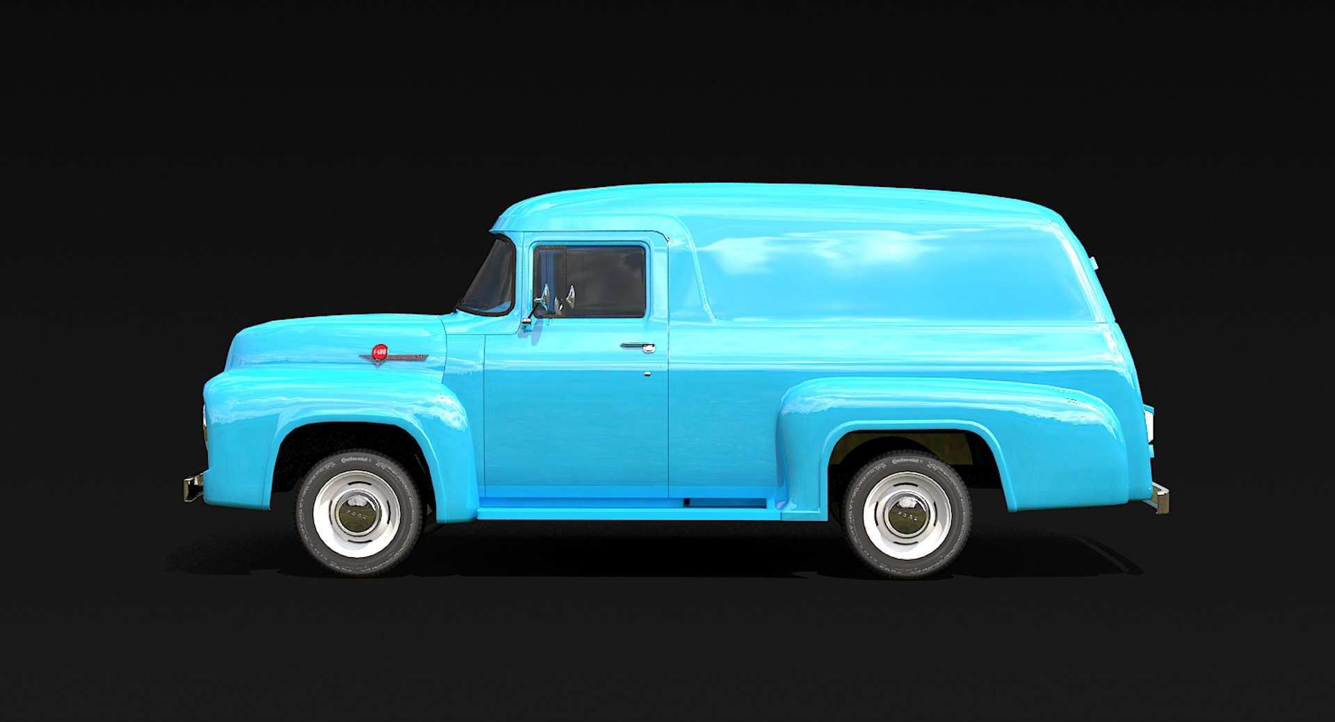F-100 Panel Van Pbr 3D Model - TurboSquid 1170408