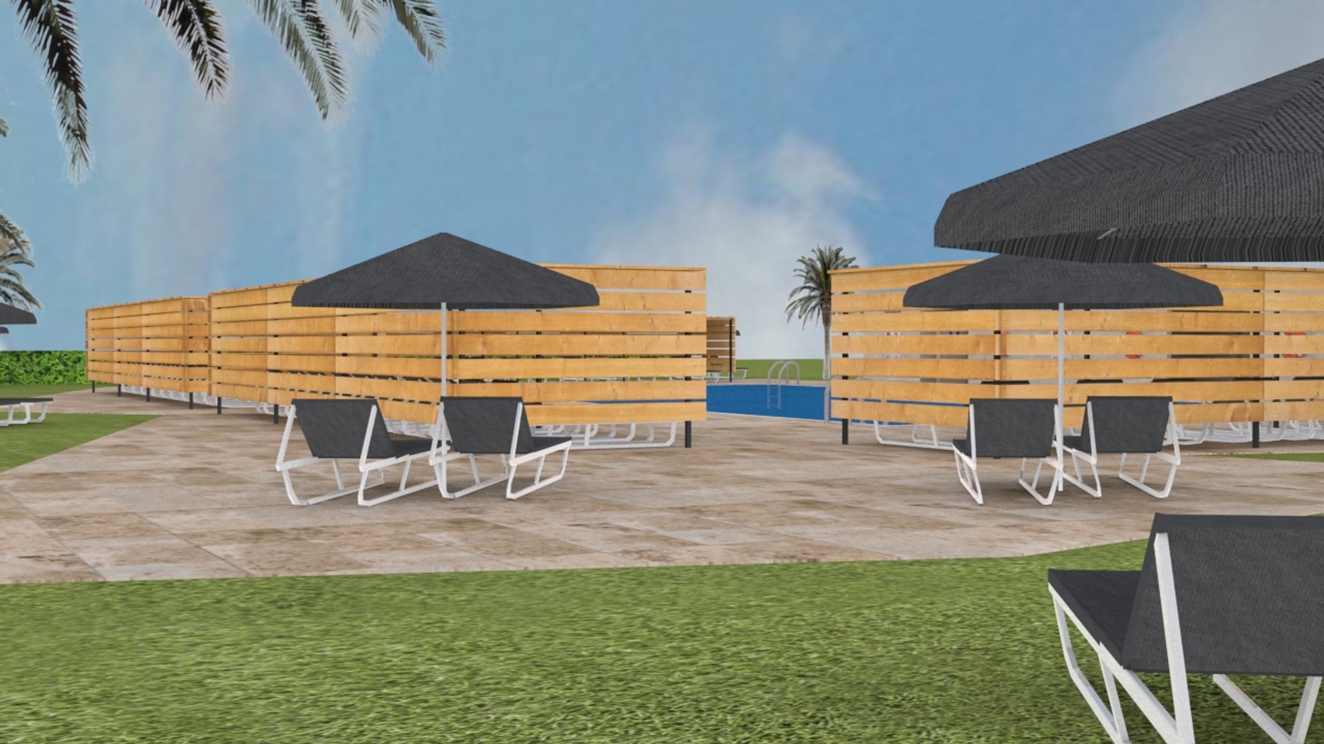 3d Generic Swimming Pool Scene Model