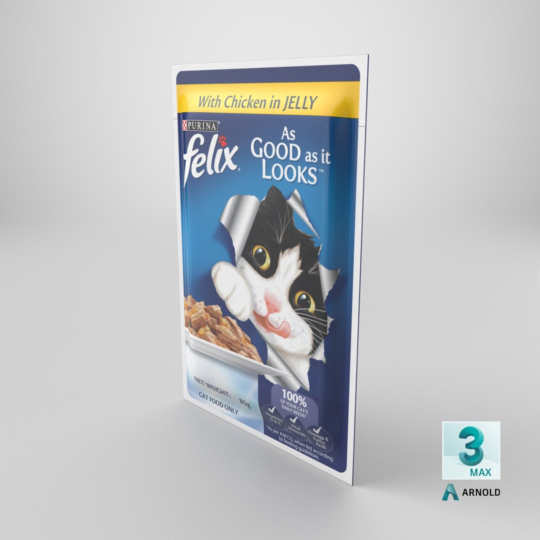 Purina Felix Cat Food Chicken 3D Model - TurboSquid 2181258