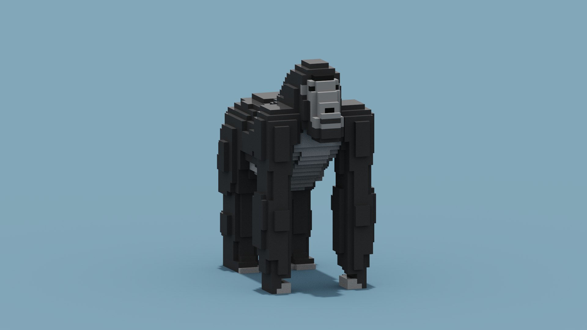 3D Model Voxel Gorilla - TurboSquid 1945990