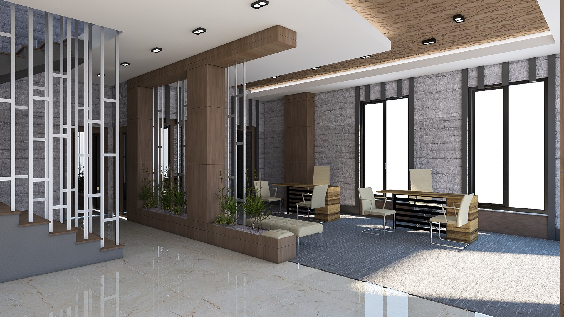 3D Model Modern Office Design - TurboSquid 1377080