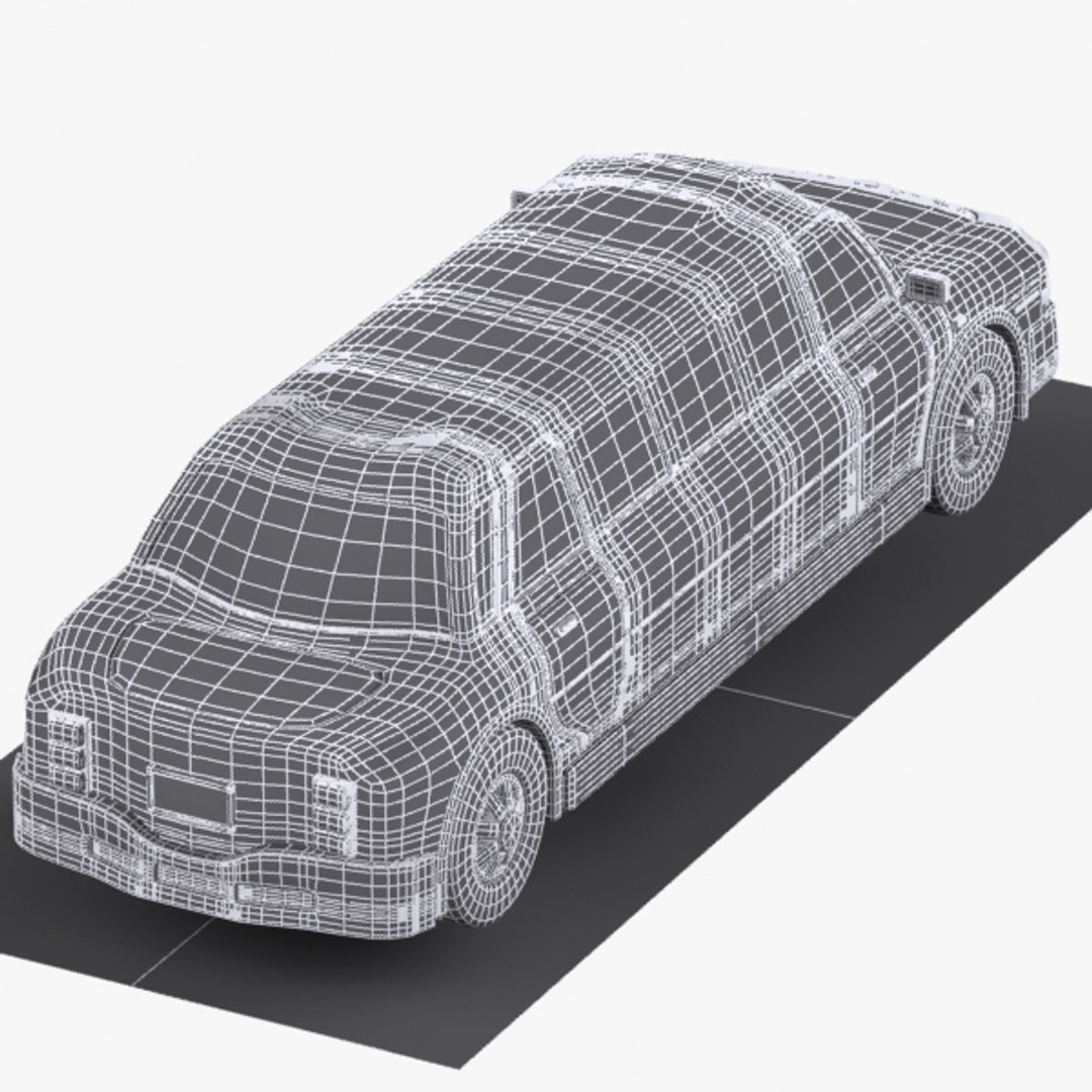 3d Model Cartoon Limousine Limo