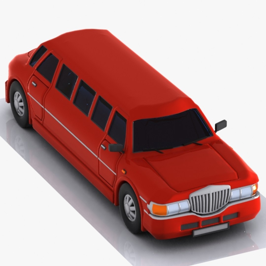 3d Model Cartoon Limousine Limo