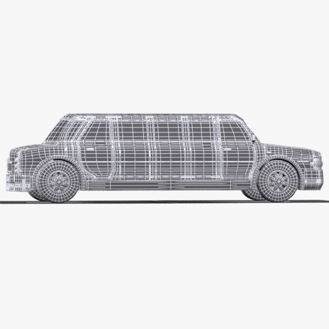 3d Model Cartoon Limousine Limo