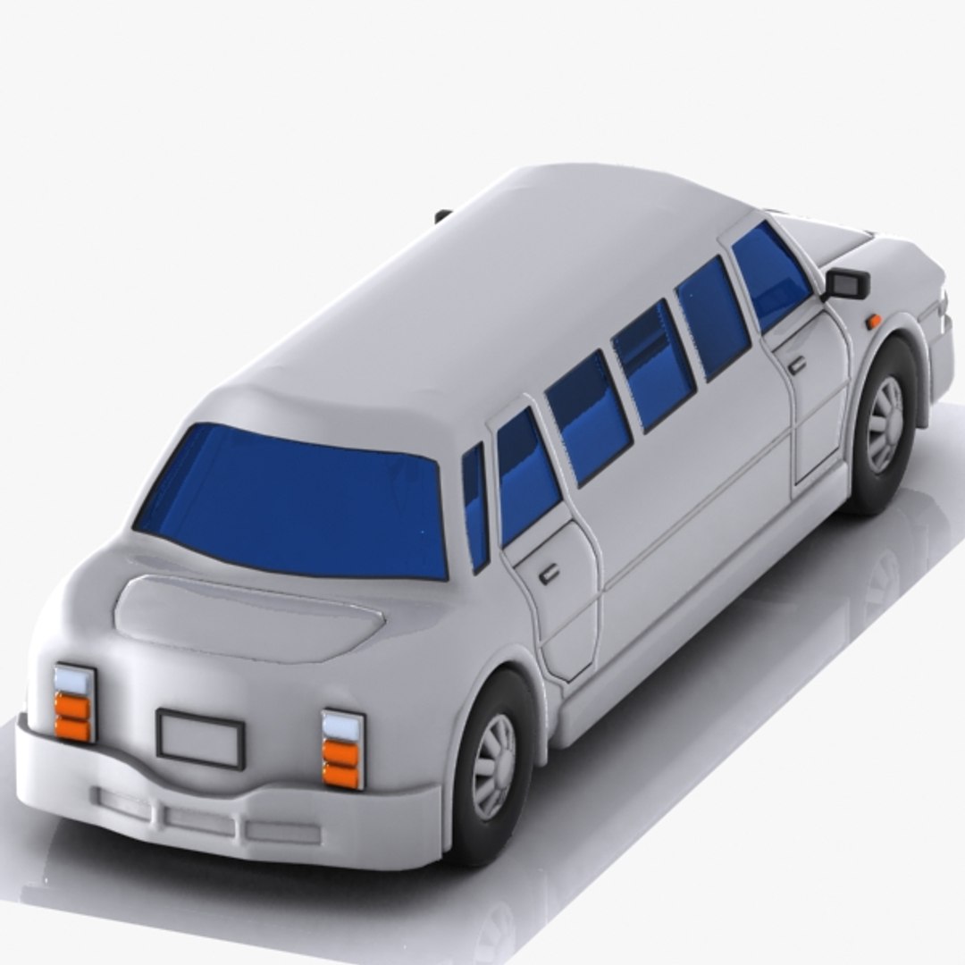 3d Model Cartoon Limousine Limo