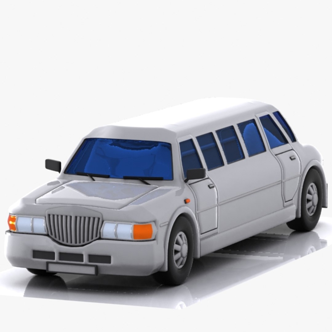 3d Model Cartoon Limousine Limo