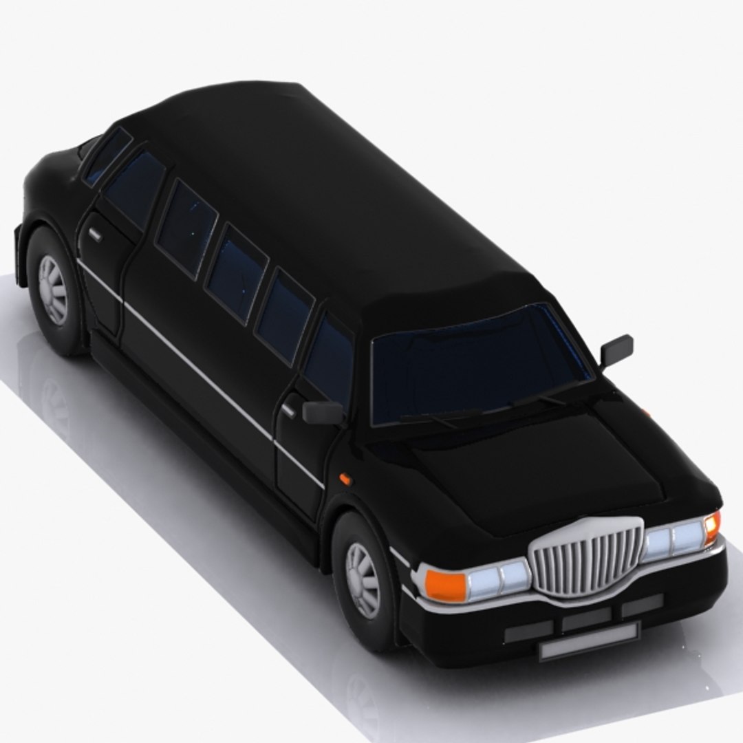 3d Model Cartoon Limousine Limo