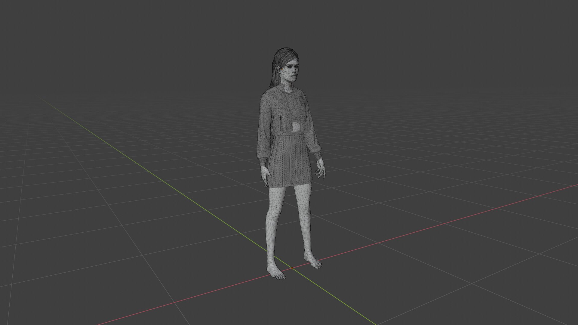 3D Varsity Woman Model - TurboSquid 2012226