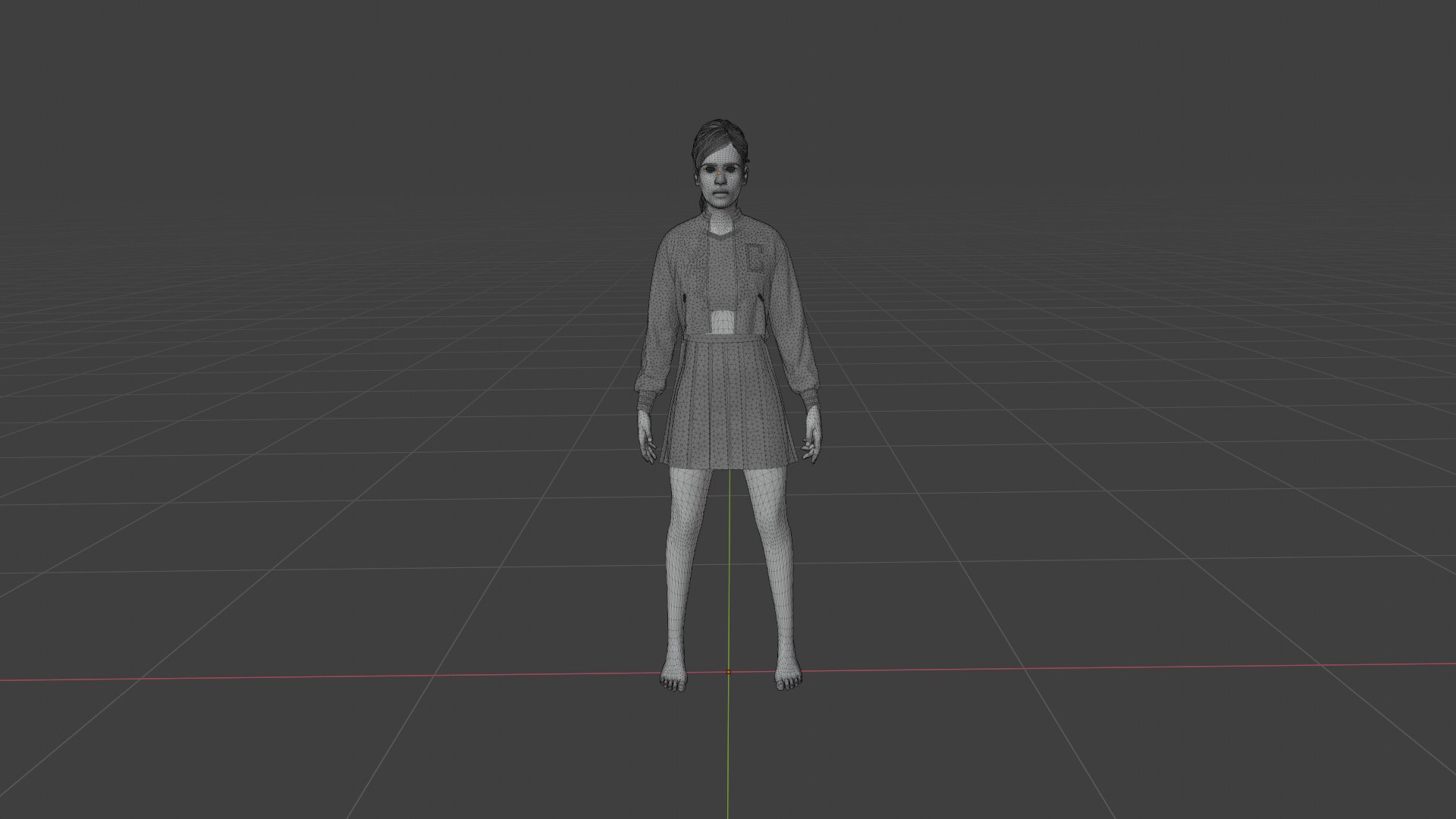 3D Varsity Woman Model - TurboSquid 2012226