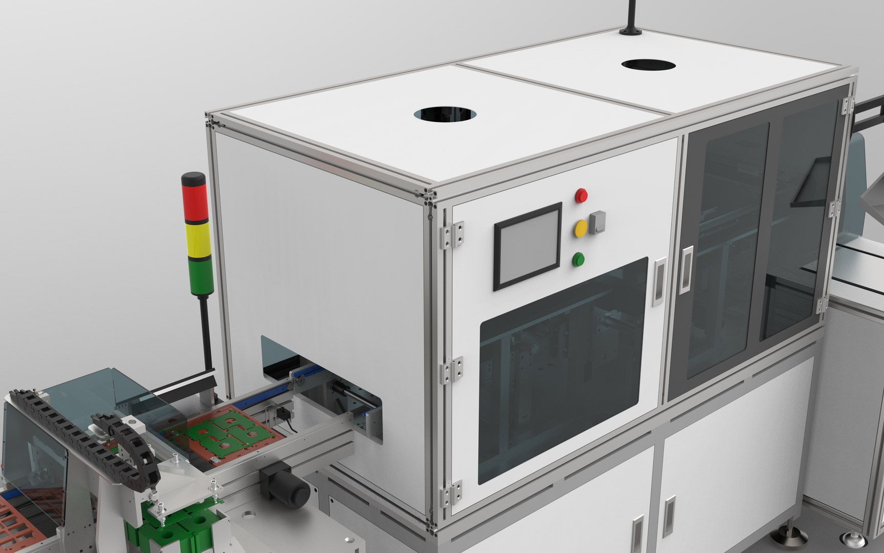 3D PCB Loading And Unloading Dispensing Test Automatic Assembly Line ...