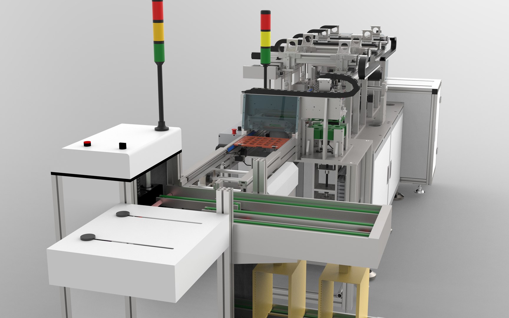 3D PCB Loading And Unloading Dispensing Test Automatic Assembly Line ...