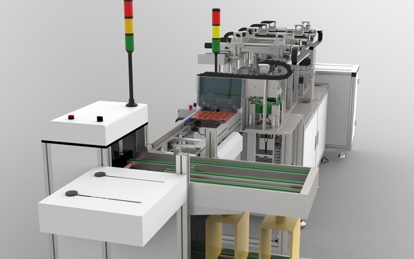 PCB Loading and Unloading Dispensing Test Automatic Assembly Line 3D 모델 ...
