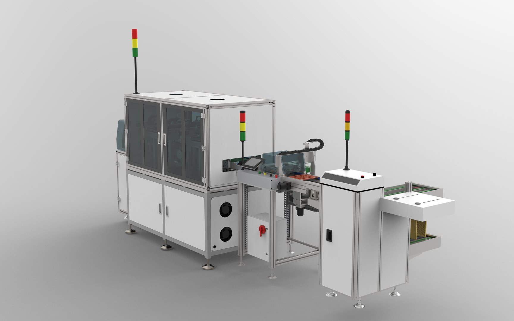 3D PCB Loading And Unloading Dispensing Test Automatic Assembly Line ...