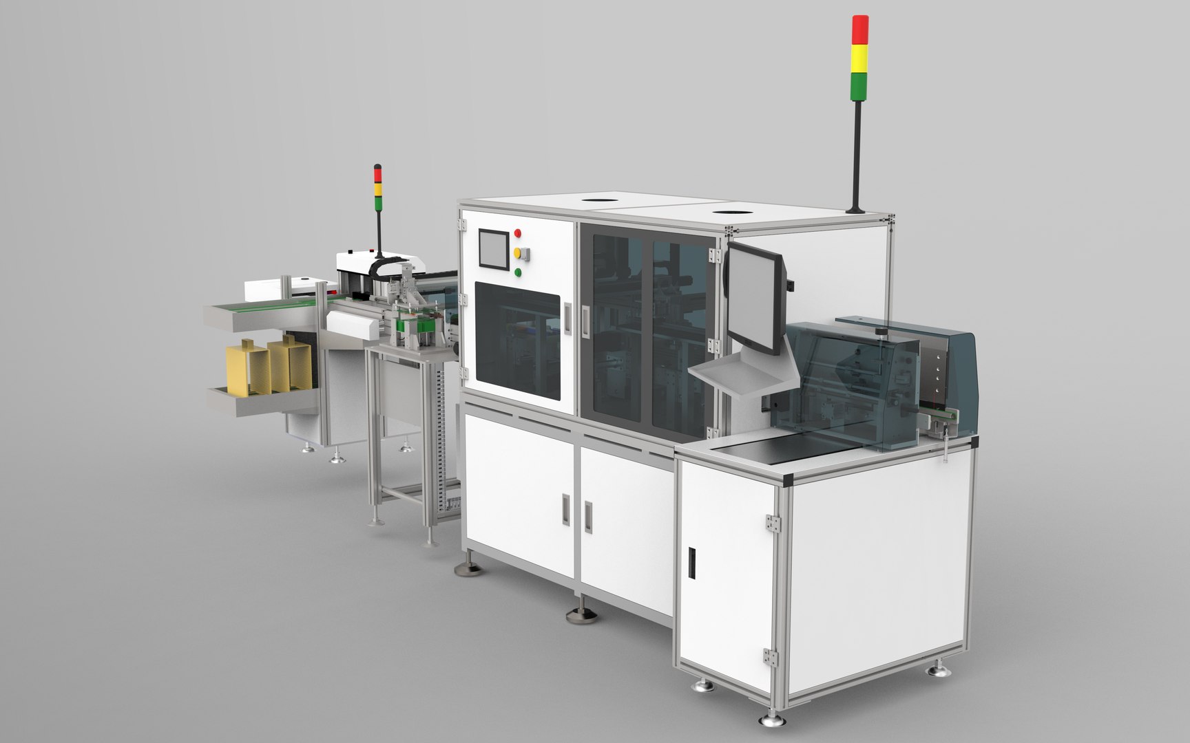 3D PCB Loading And Unloading Dispensing Test Automatic Assembly Line ...