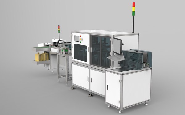 PCB Loading and Unloading Dispensing Test Automatic Assembly Line 3D 모델 ...