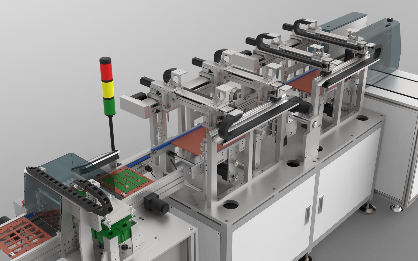 3D PCB Loading And Unloading Dispensing Test Automatic Assembly Line ...