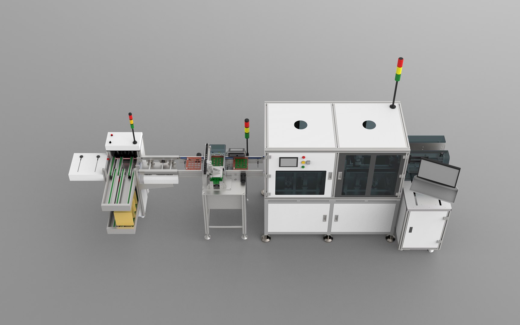 3D PCB Loading And Unloading Dispensing Test Automatic Assembly Line ...