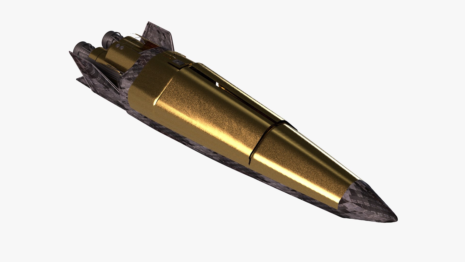 3D Futuristic Unmanned Spacecraft - TurboSquid 2150280