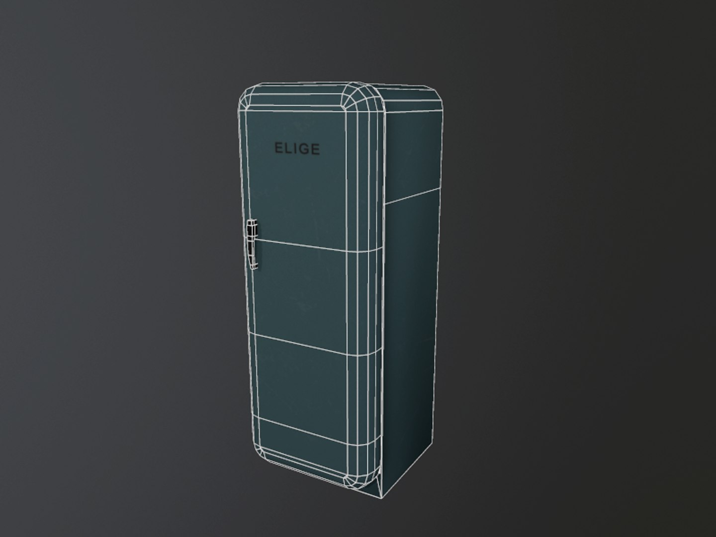 3D Vintage Fridge Model - TurboSquid 1359867