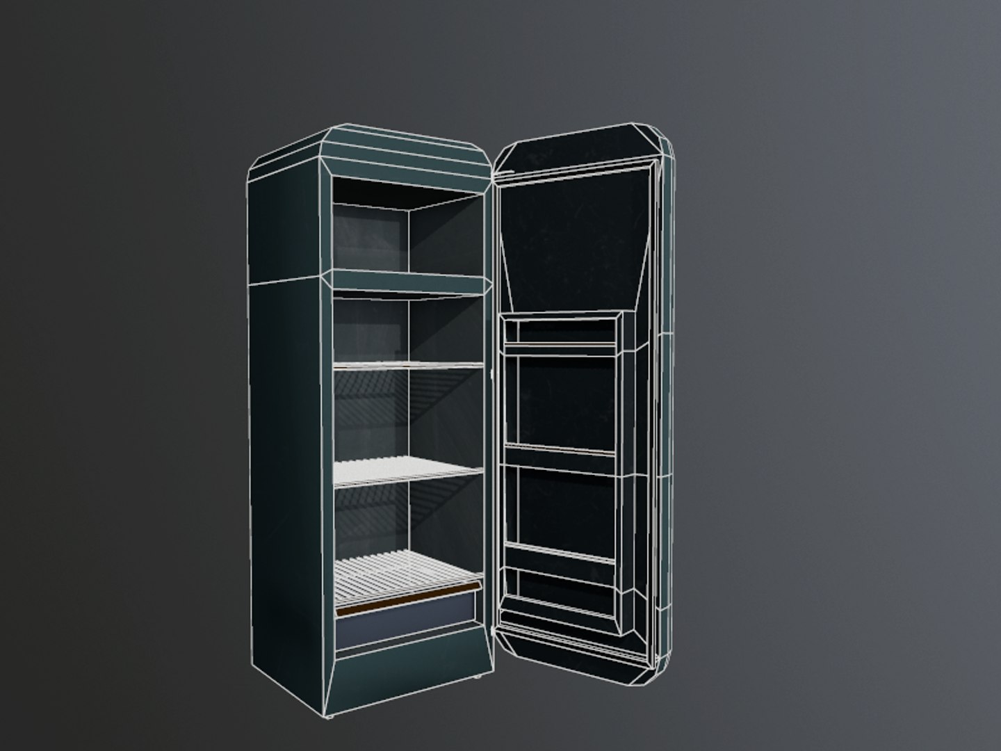 3D Vintage Fridge Model - TurboSquid 1359867