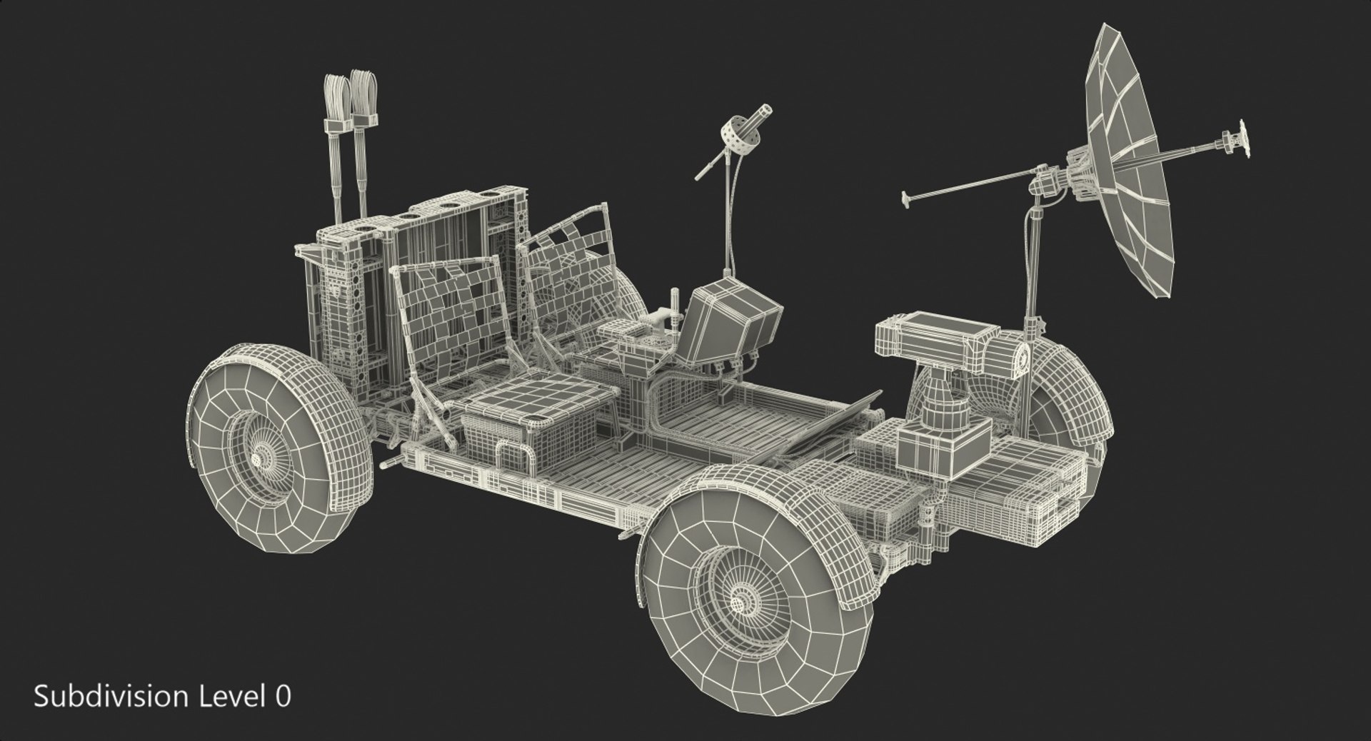 3D lunar roving vehicle apollo model - TurboSquid 1269396