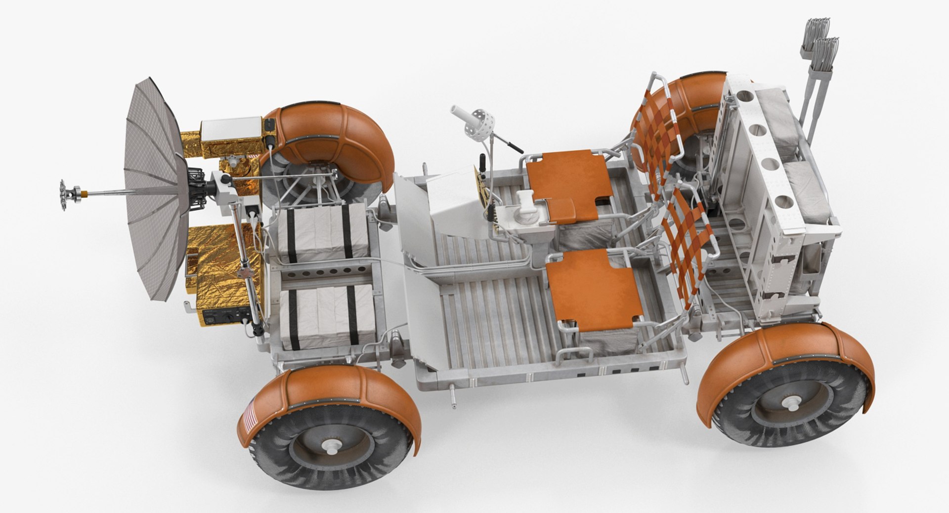 3D Lunar Roving Vehicle Apollo Model - TurboSquid 1269396