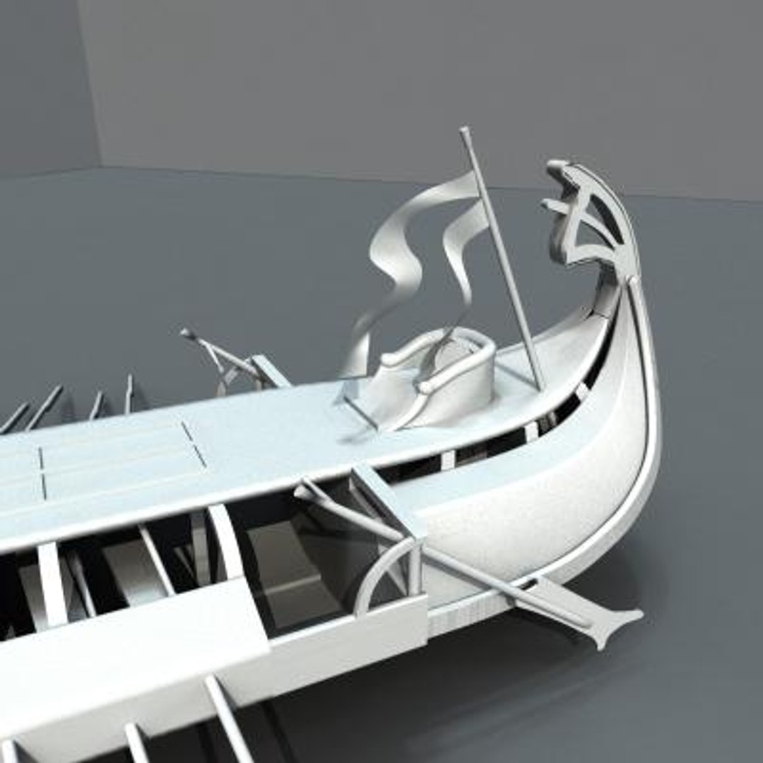 3d Model War Ship Greek Ancient