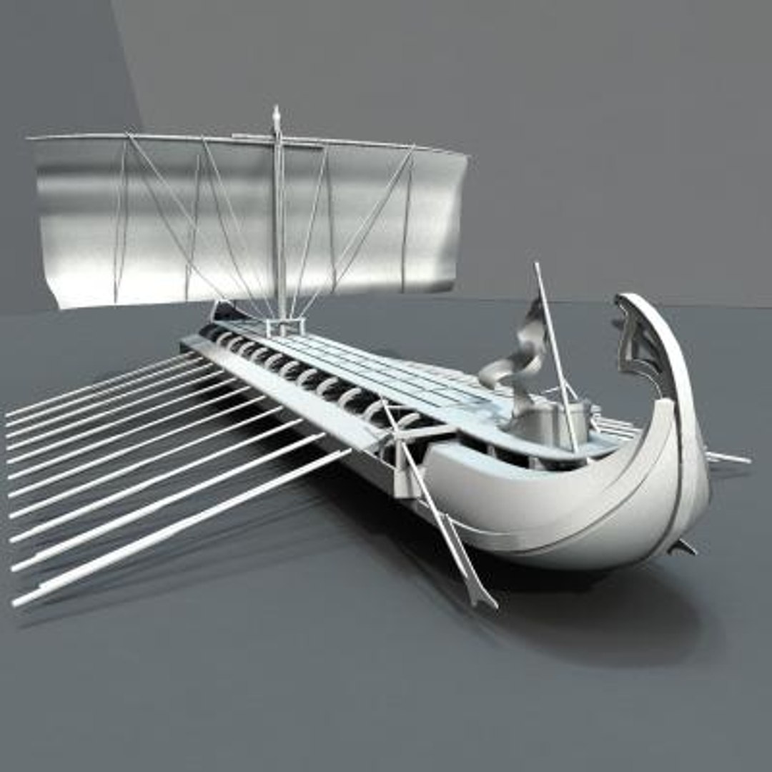 3d Model War Ship Greek Ancient