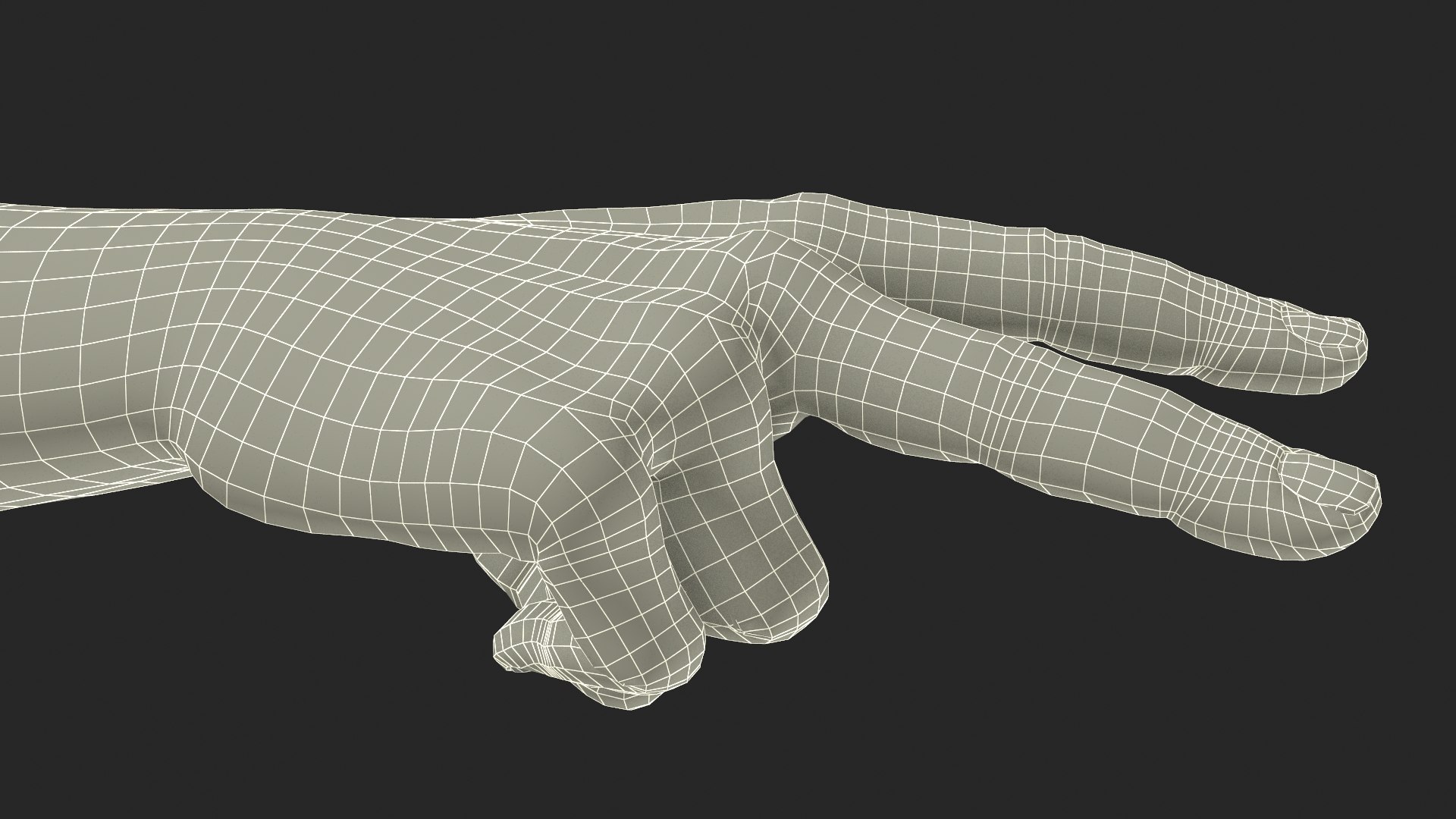 Male Caucasian Hand Victory Sign Pose 3D - TurboSquid 2193899