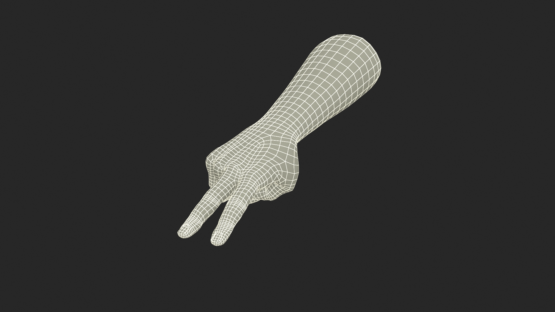 Male Caucasian Hand Victory Sign Pose 3D - TurboSquid 2193899