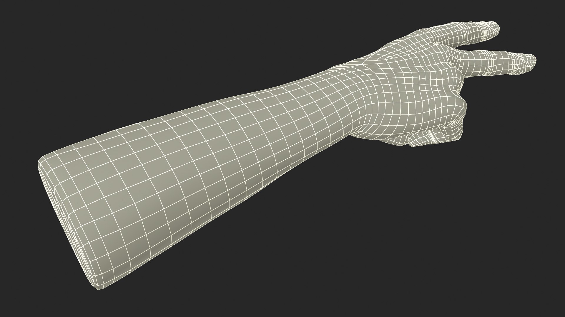 Male Caucasian Hand Victory Sign Pose 3D - TurboSquid 2193899