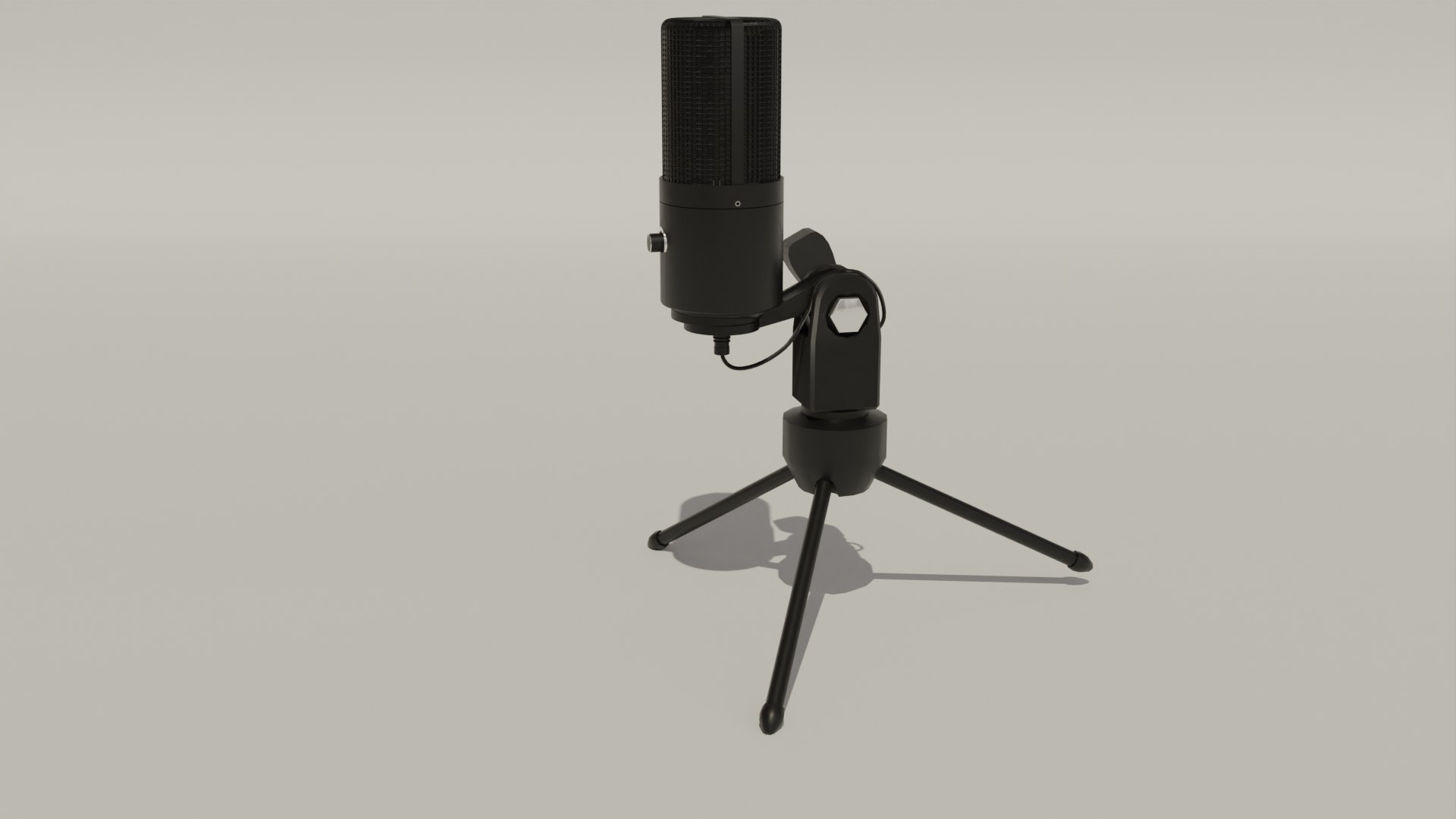 Black Microphone Minimalistic 3D model - TurboSquid 2076146