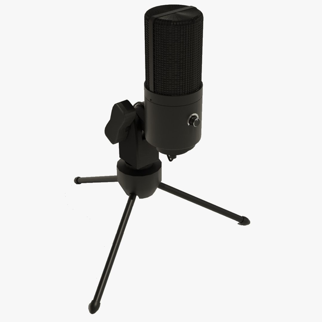 Black Microphone Minimalistic 3D model - TurboSquid 2076146