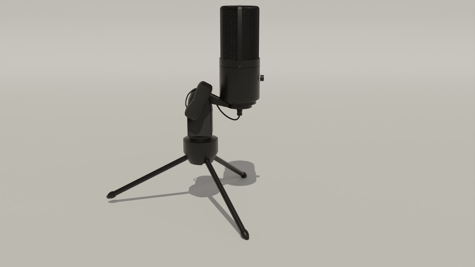 Black Microphone Minimalistic 3D model - TurboSquid 2076146
