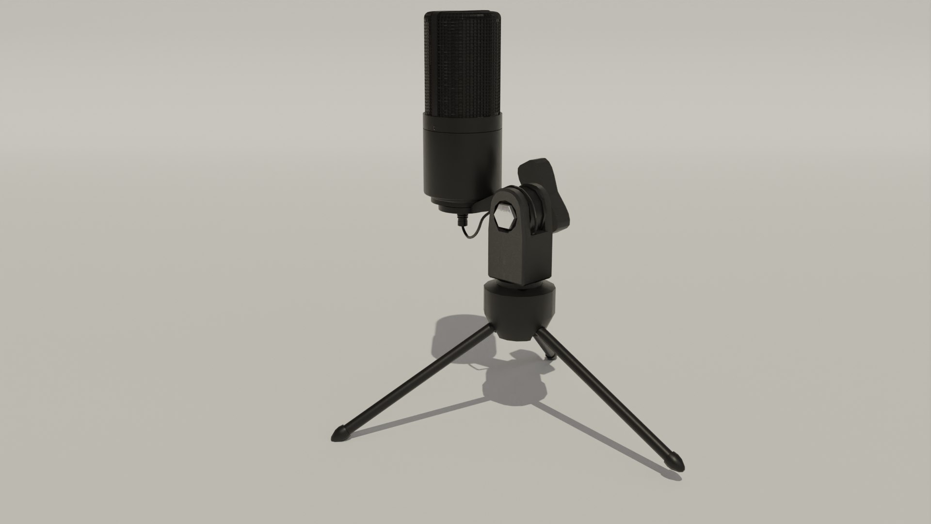 Black Microphone Minimalistic 3D Model - TurboSquid 2076146