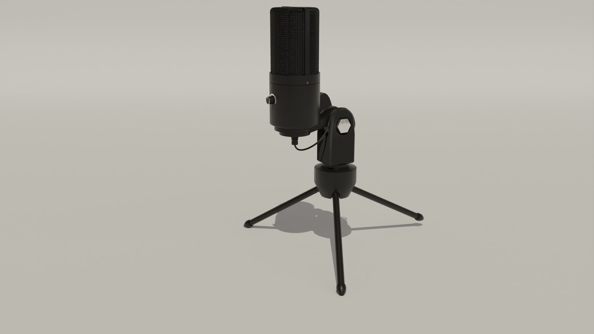 Black Microphone Minimalistic 3D Model - TurboSquid 2076146