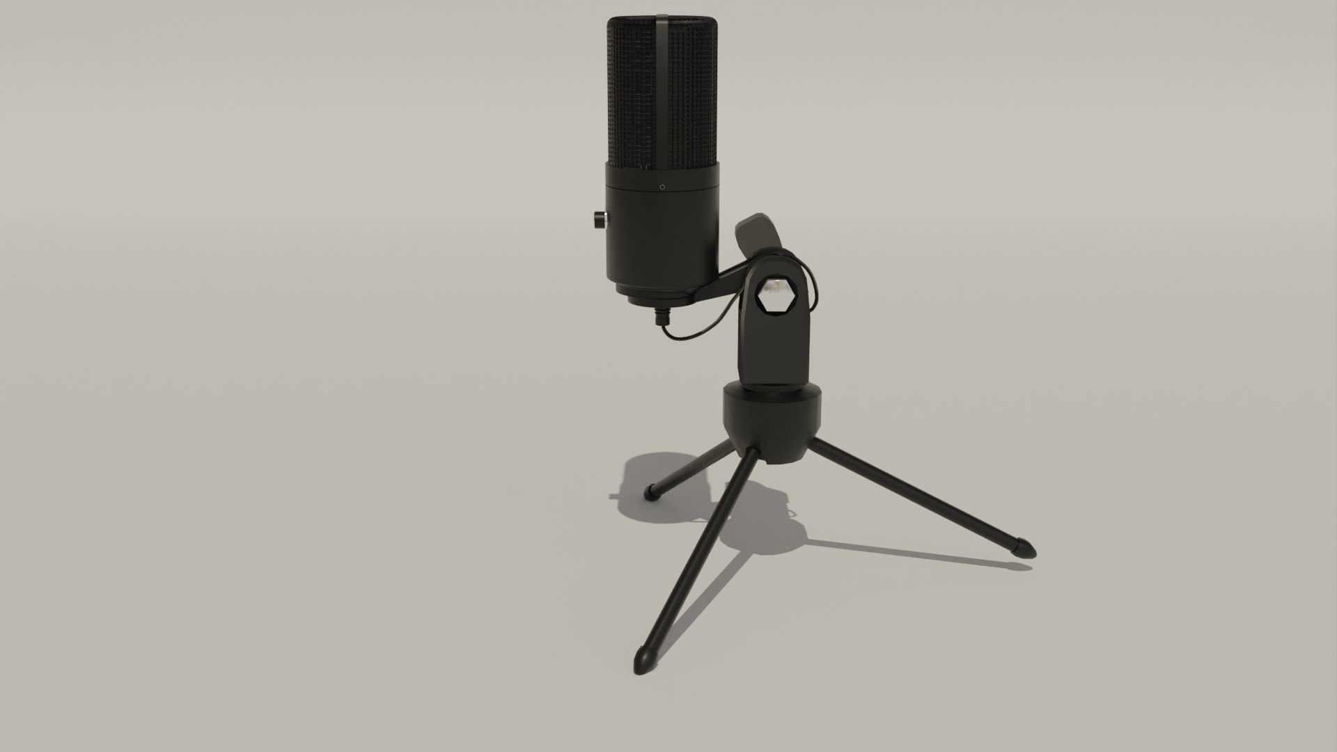 Black Microphone Minimalistic 3D model - TurboSquid 2076146