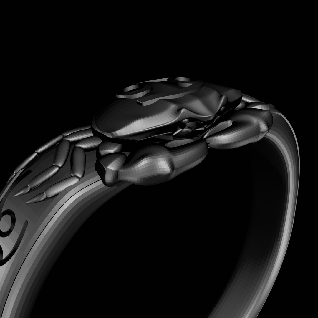 Cancer Astrology Ring 3D Model - TurboSquid 2334879