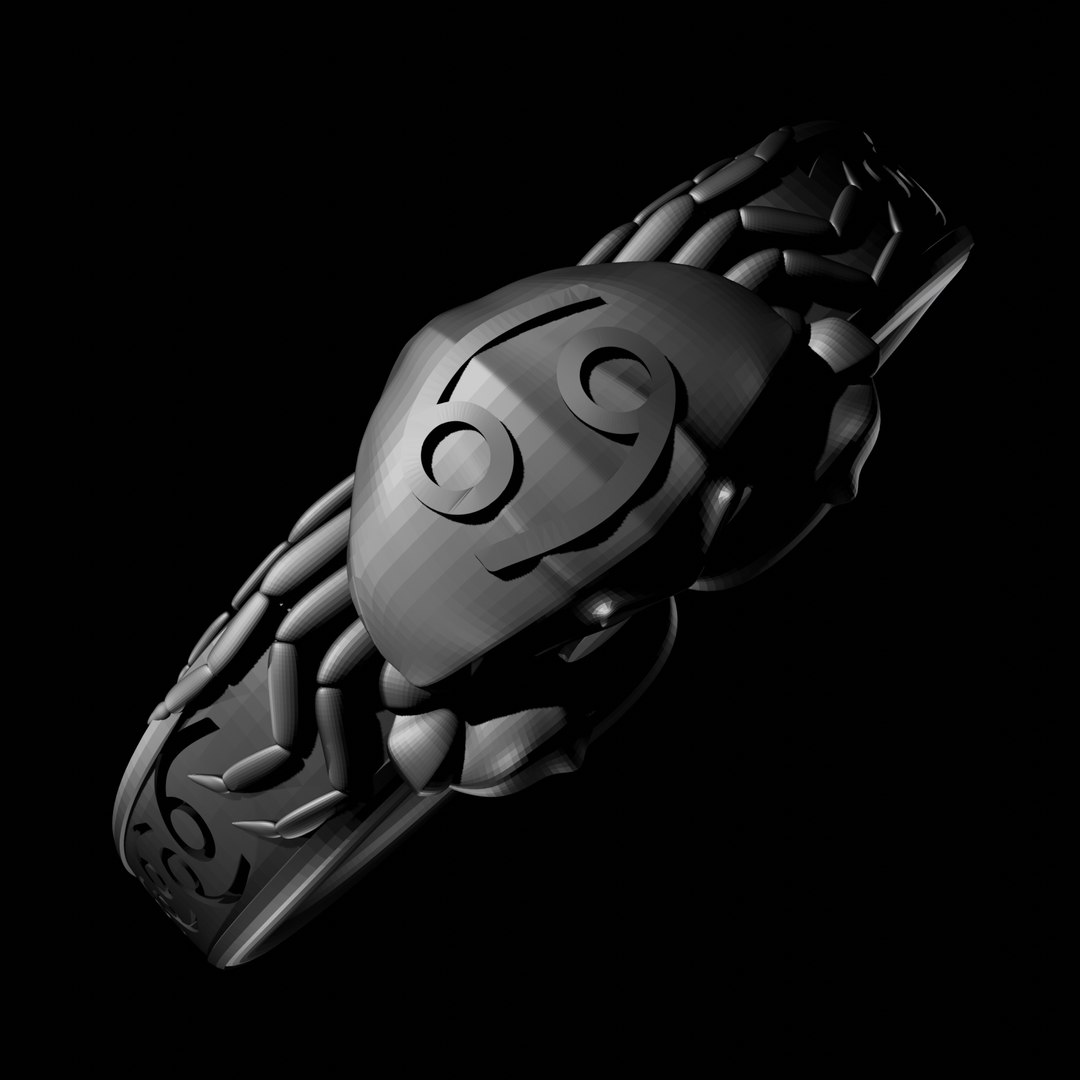Cancer Astrology Ring 3D Model - TurboSquid 2334879