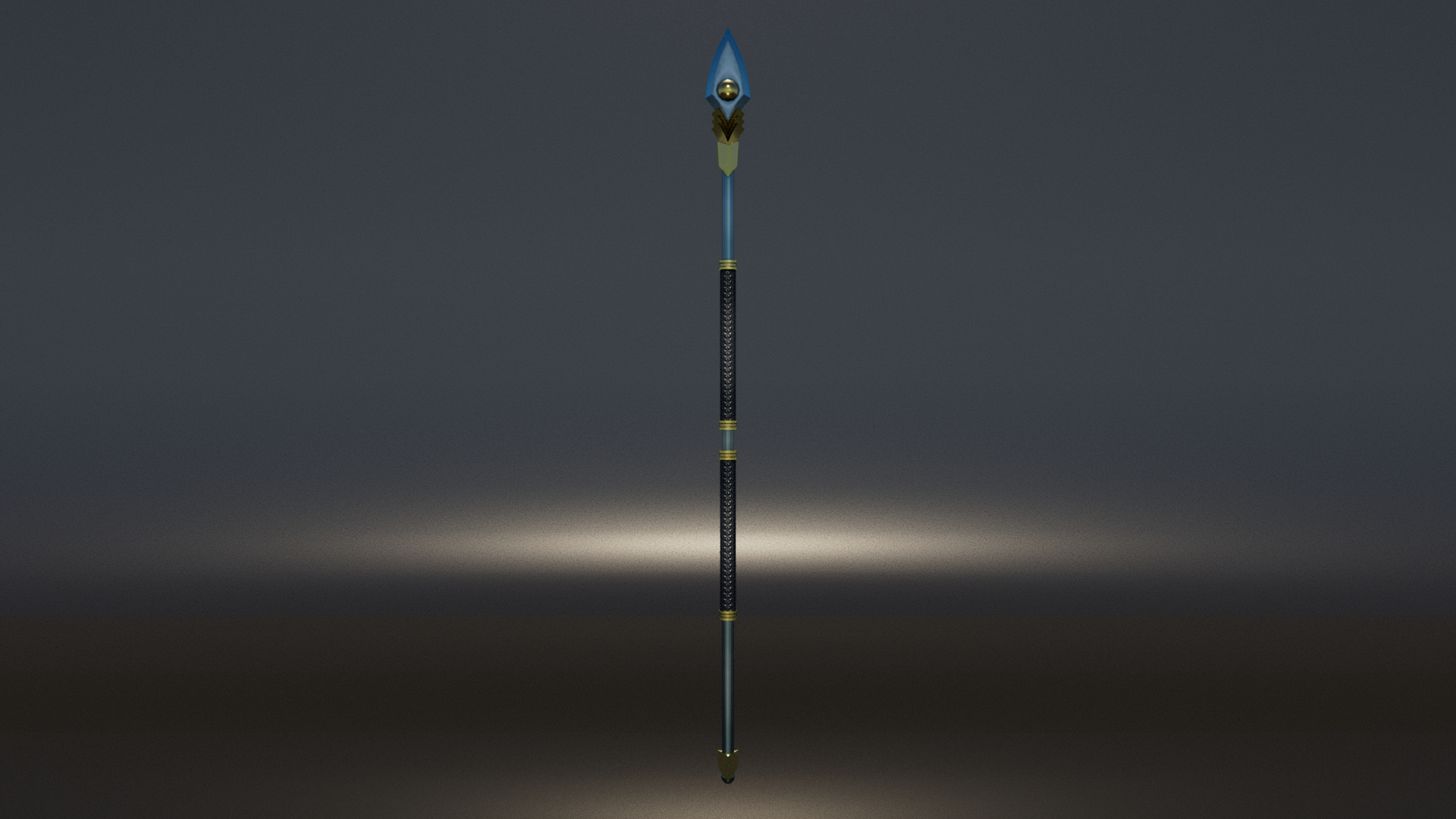 Game Ready Low Poly Gilded Spear Model - TurboSquid 1851252