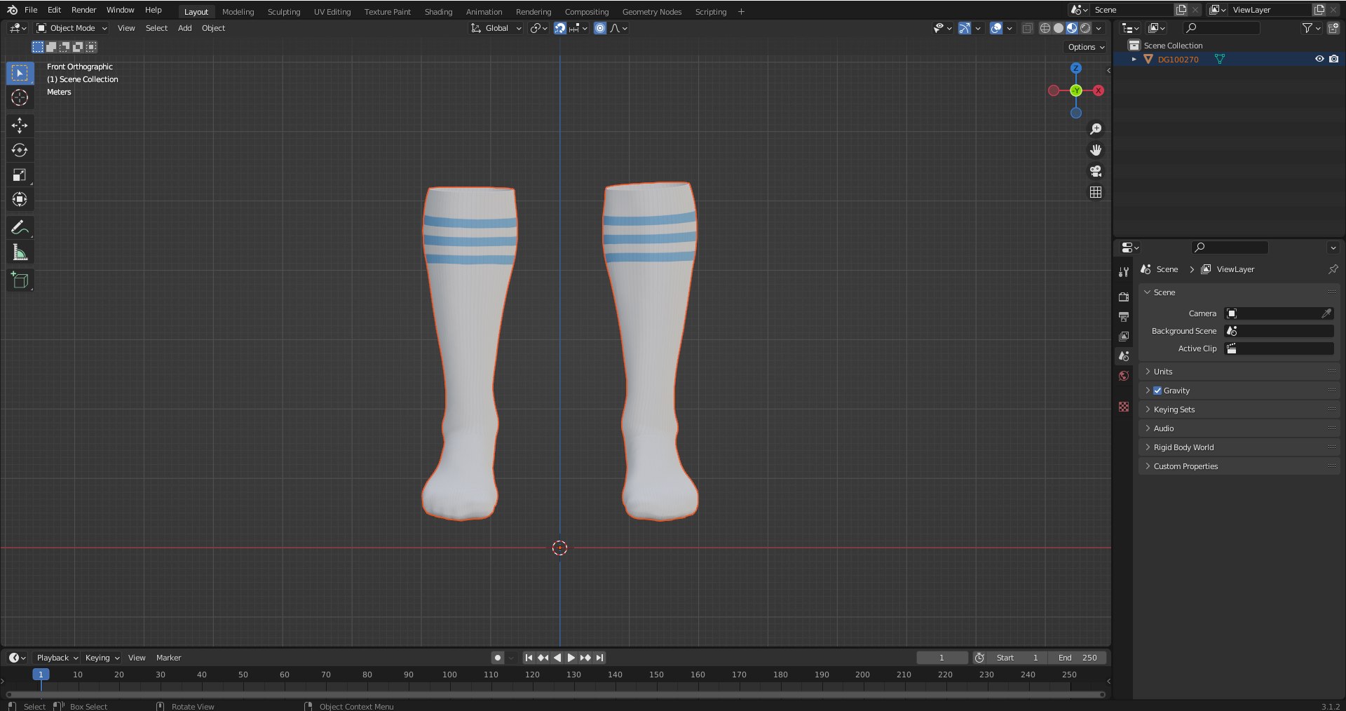 3D Model Casual Socks - TurboSquid 2089232