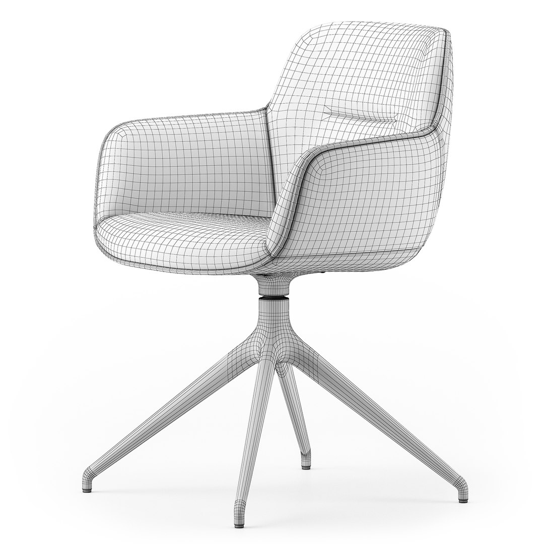 3D Calligaris Cocoon Metal Base Armchair - TurboSquid 1972688