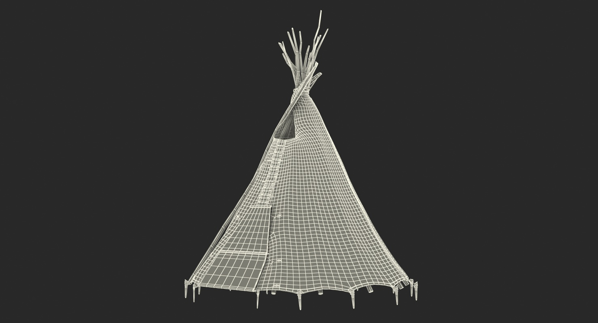 Traditional Tipi 3D Model - TurboSquid 1387640