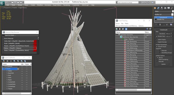 modelo 3d Tipi tradicional - TurboSquid 1387640