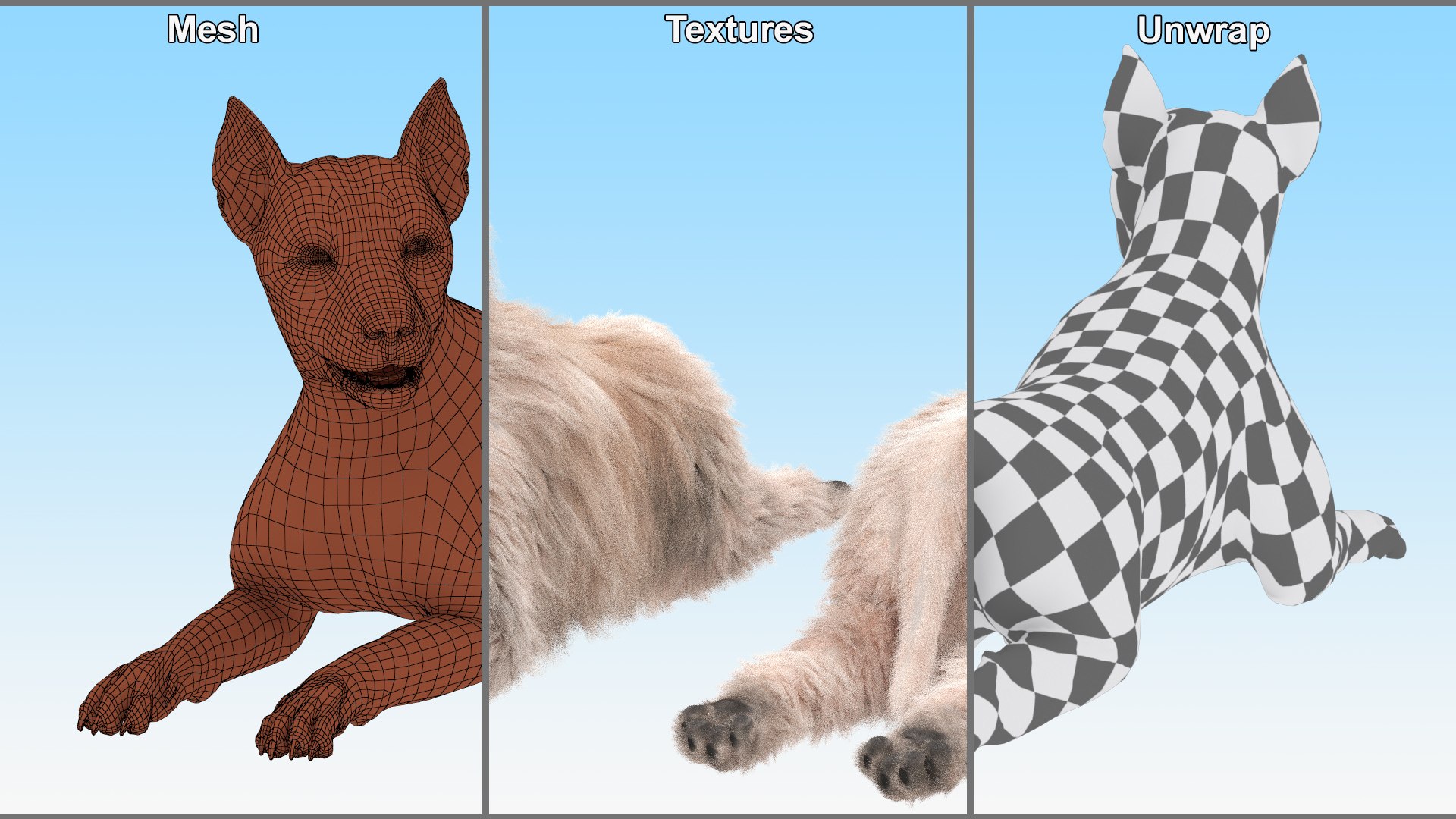 3D Mongrel Dog Cream Lying Down Pose Fur - TurboSquid 2413384