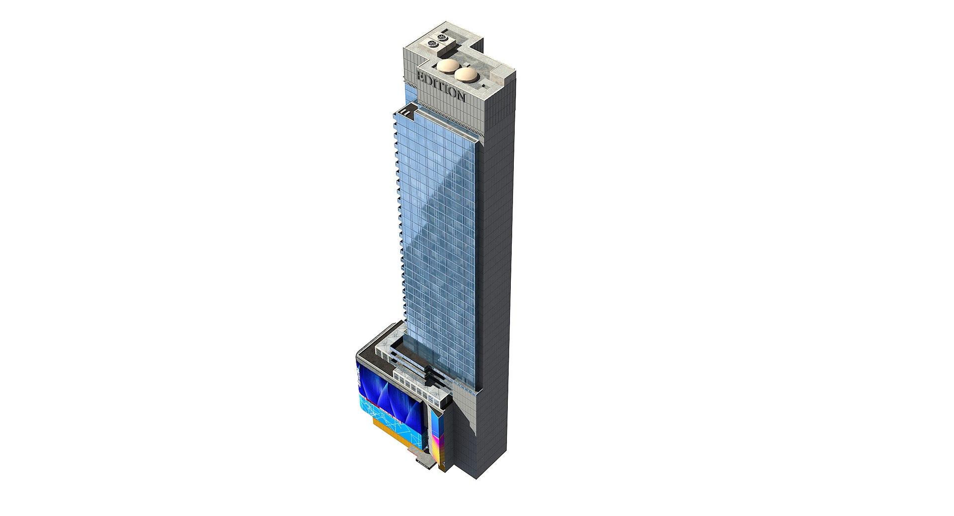 The Edition Building Times Square Low Poly 3D model - TurboSquid 2170809
