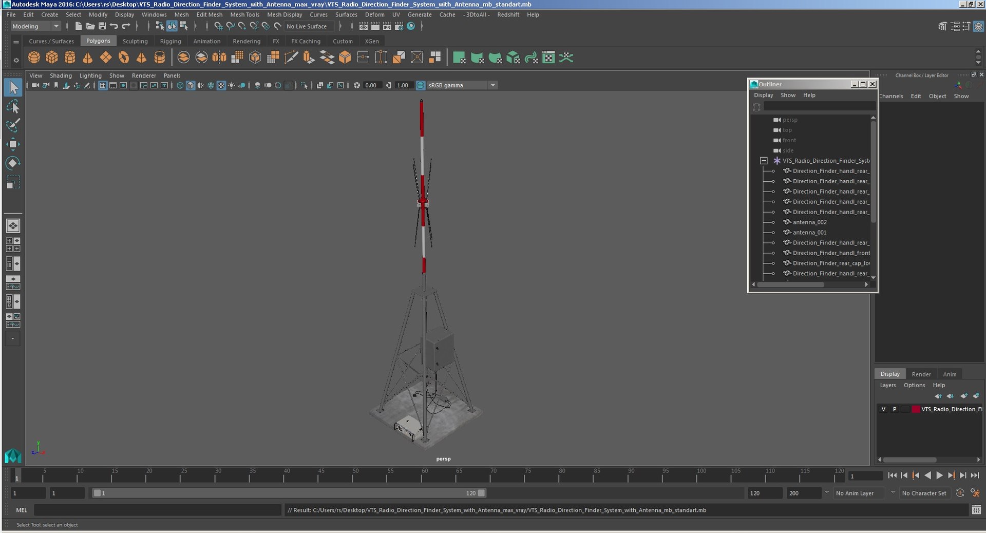 Vts Radio Direction Finder 3D Model - TurboSquid 1647507