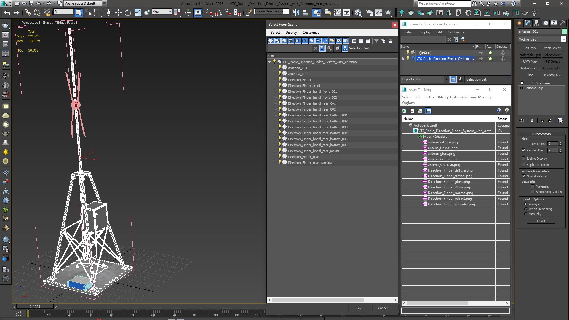 Vts radio direction finder 3D model - TurboSquid 1647507